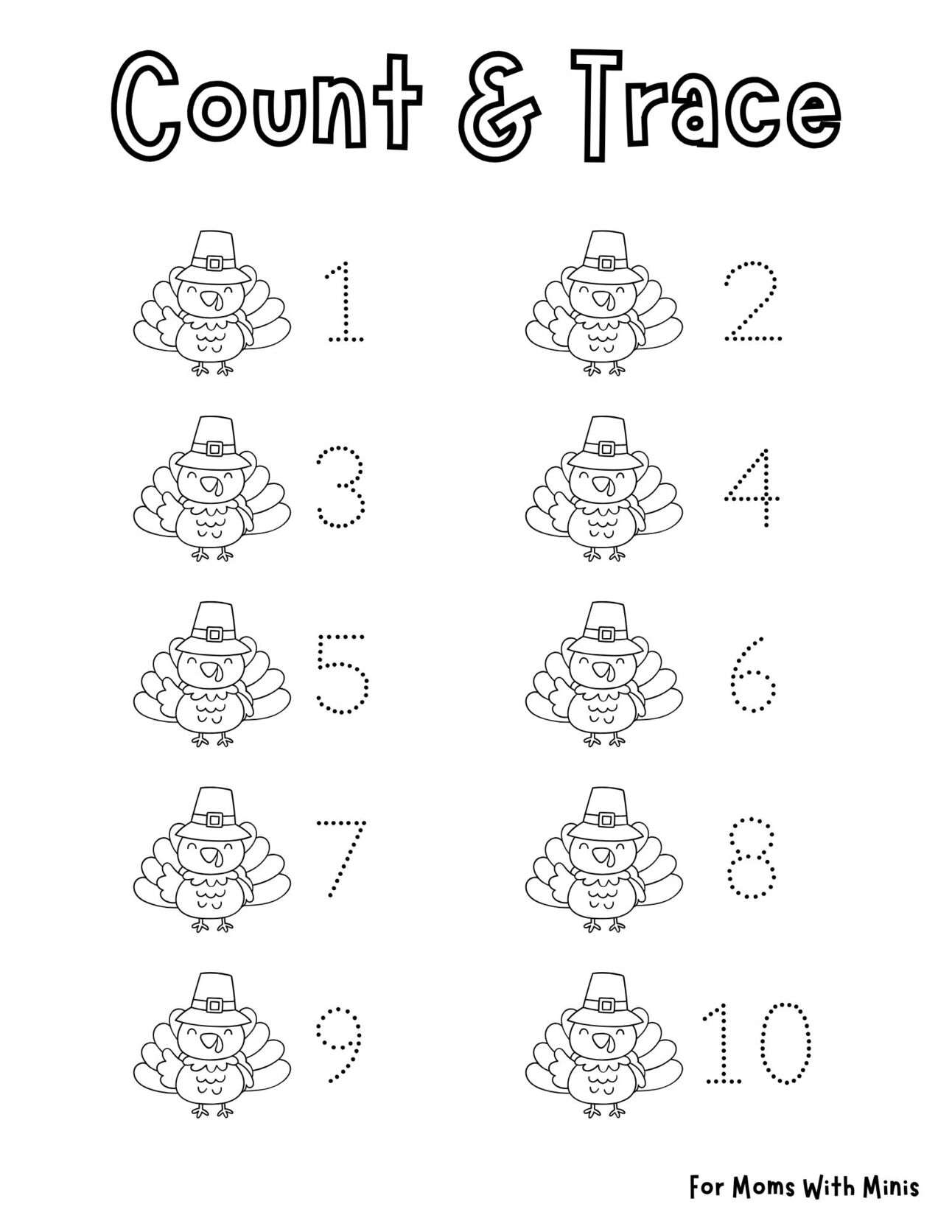 Count and Trace The Turkeys