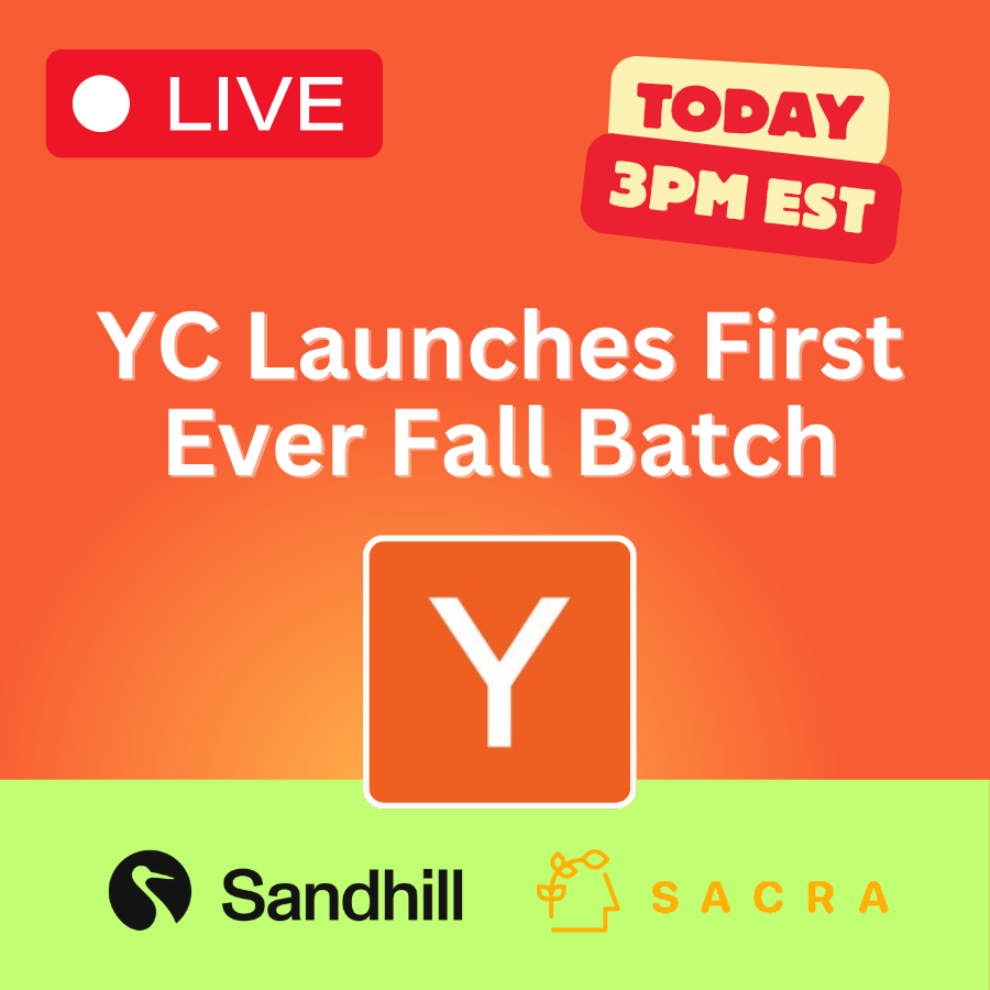 [Live Now] YC Launches First Ever Fall Batch