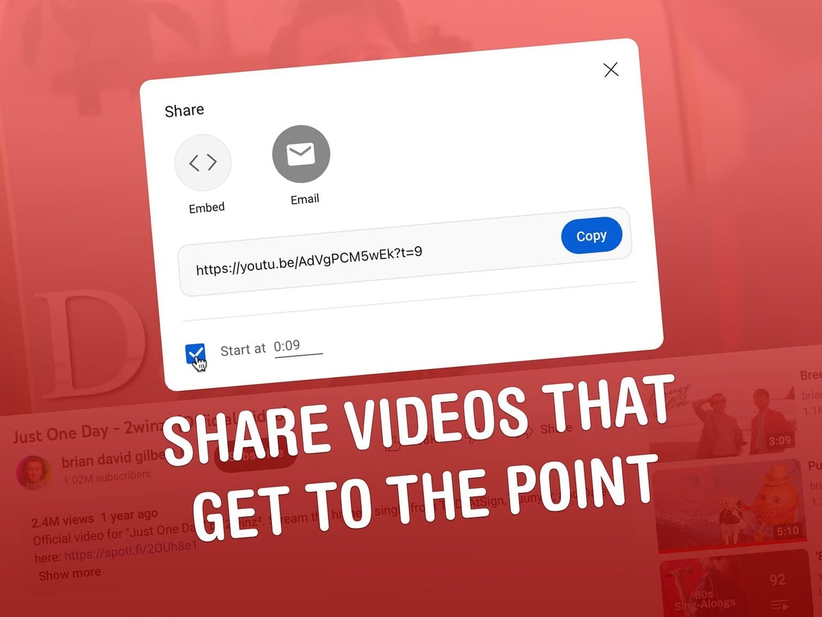 Share YouTube videos the right way