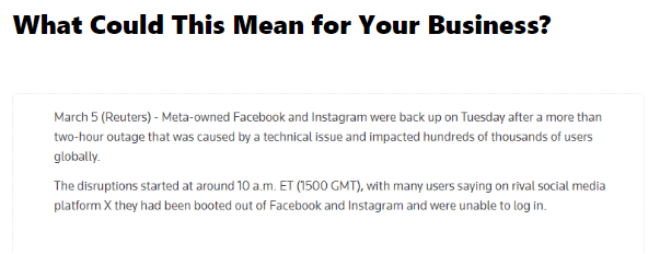 Facebook and Instagram Outage Today?