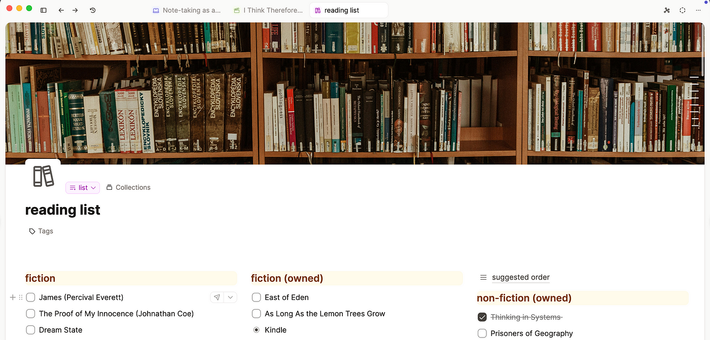 Note-taking as a Series of Questions