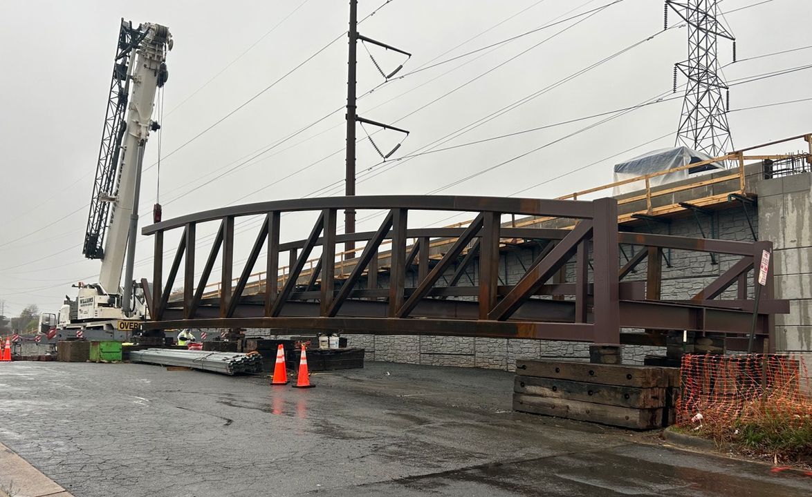 The W&OD Overpass Across Wiehle Avenue is Nearly Complete