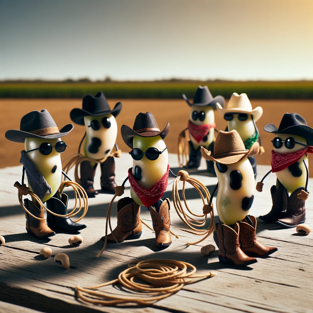 Cowboys eat cowpeas for good luck