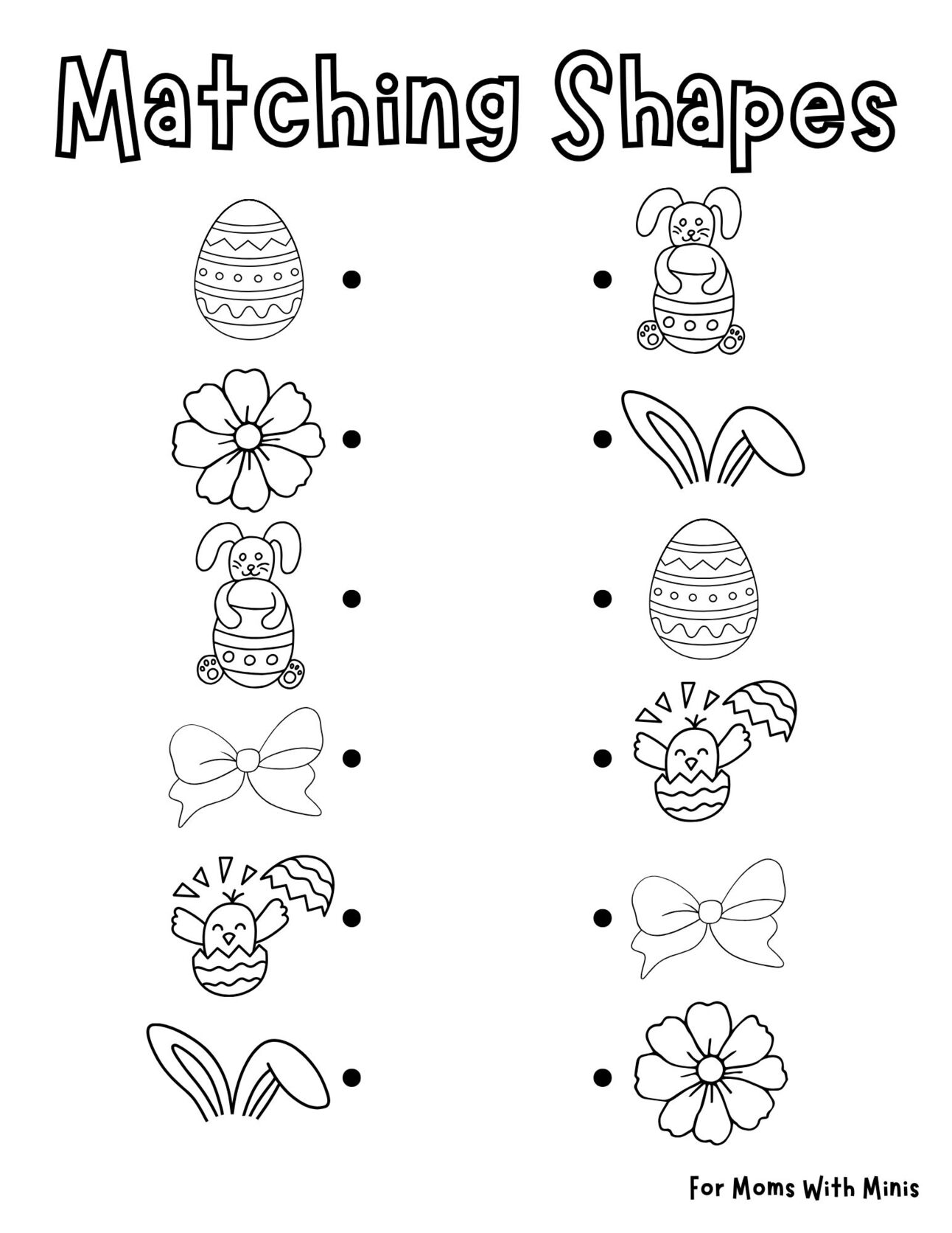 Matching Shapes Easter Themed