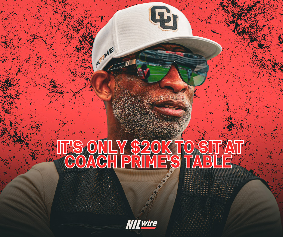 🏅 It's only $20K to sit at Coach Prime's table