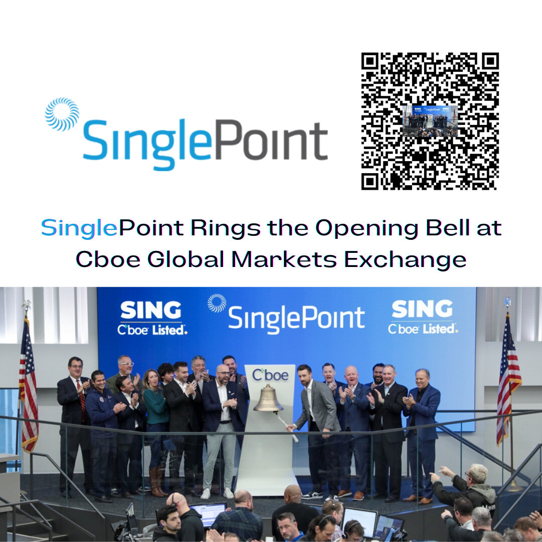 SinglePoint Rings the Opening Bell at Cboe Global Markets Exchange