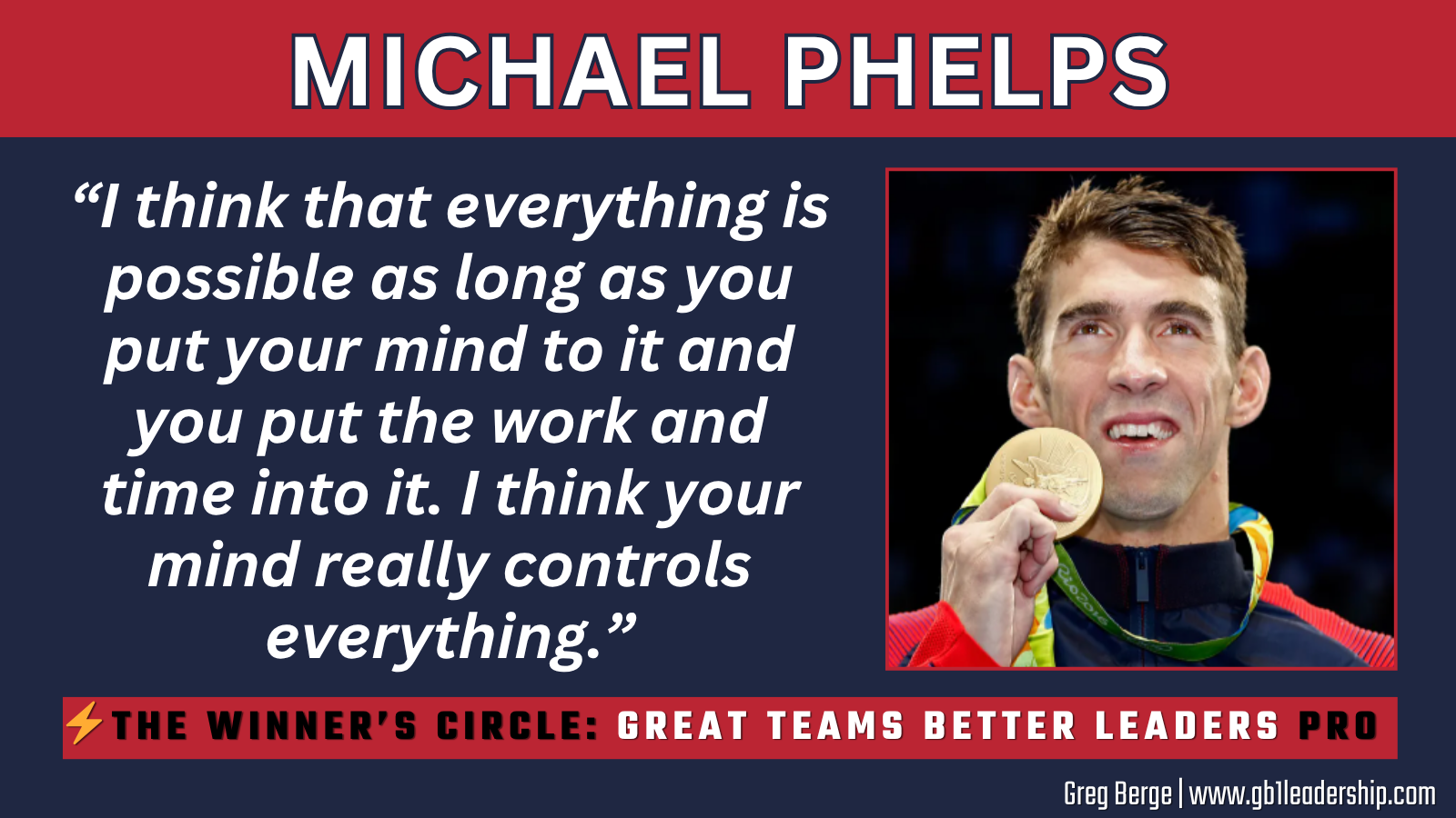 🥇The Winner's Circle: Michael Phelps