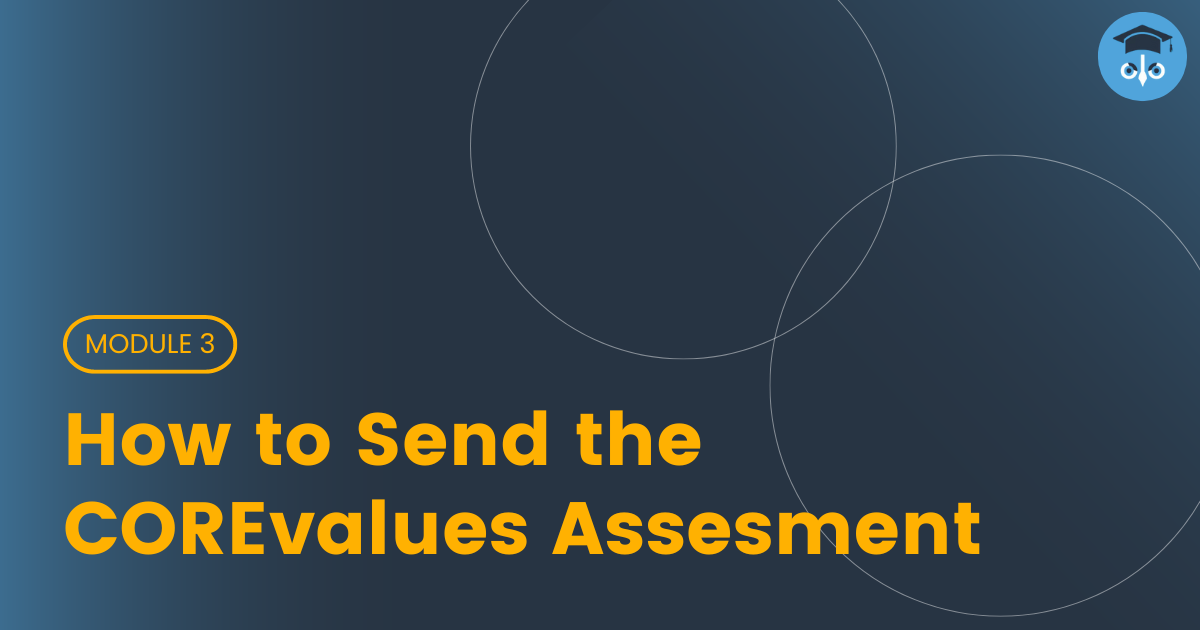 How to send the COREvalues assessment
