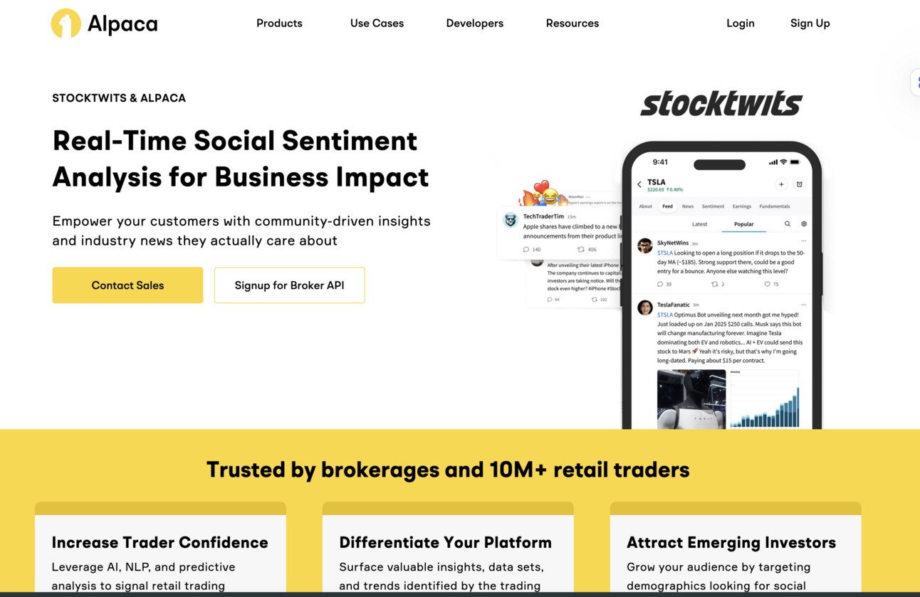 Stocktwits 'Everywhere' Expands With Alpaca Global Partnership