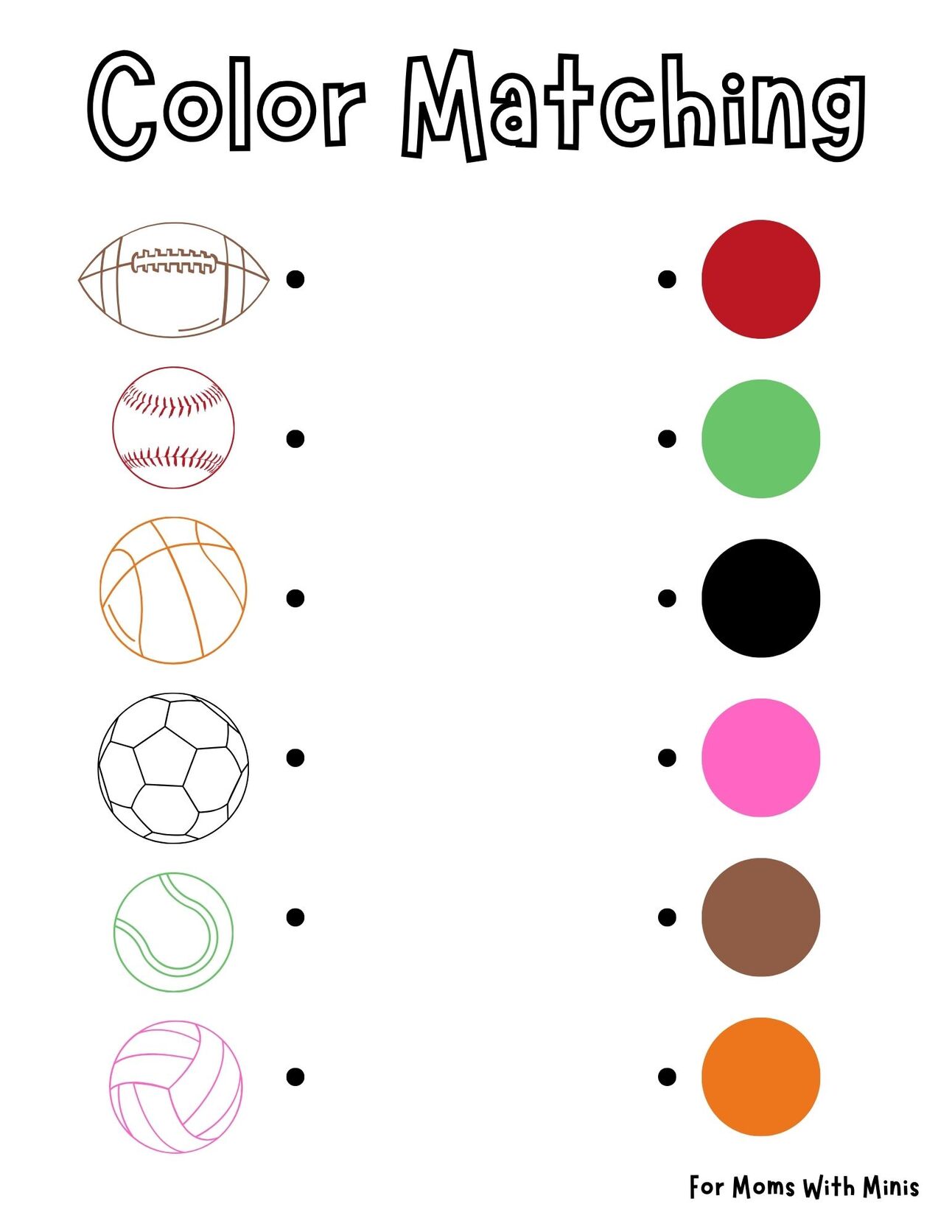 Sports Themed Color Matching