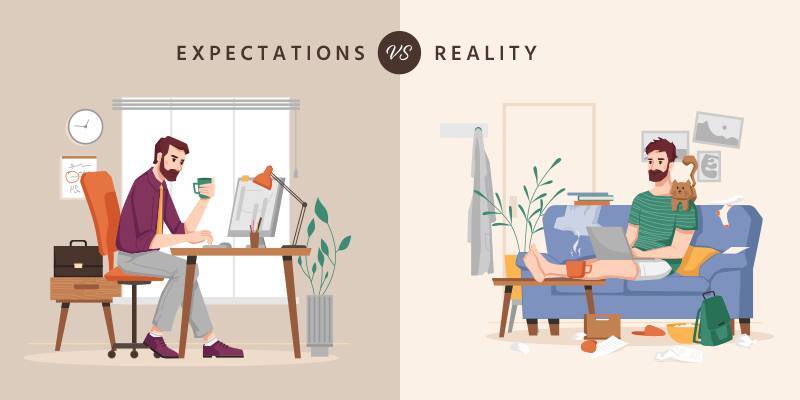 Your Work-From-Home Life: Expectations vs. Reality
