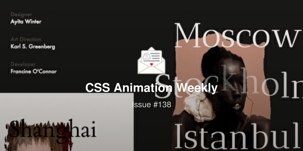 CSS Animation Weekly #138