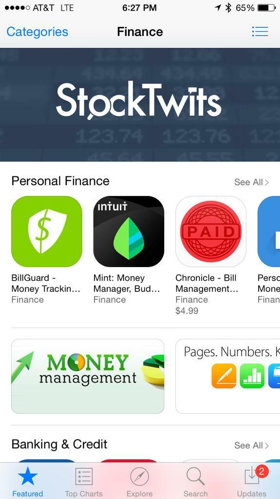 Stocktwits a Best New App in Apple’s App Store and Growing Fast
