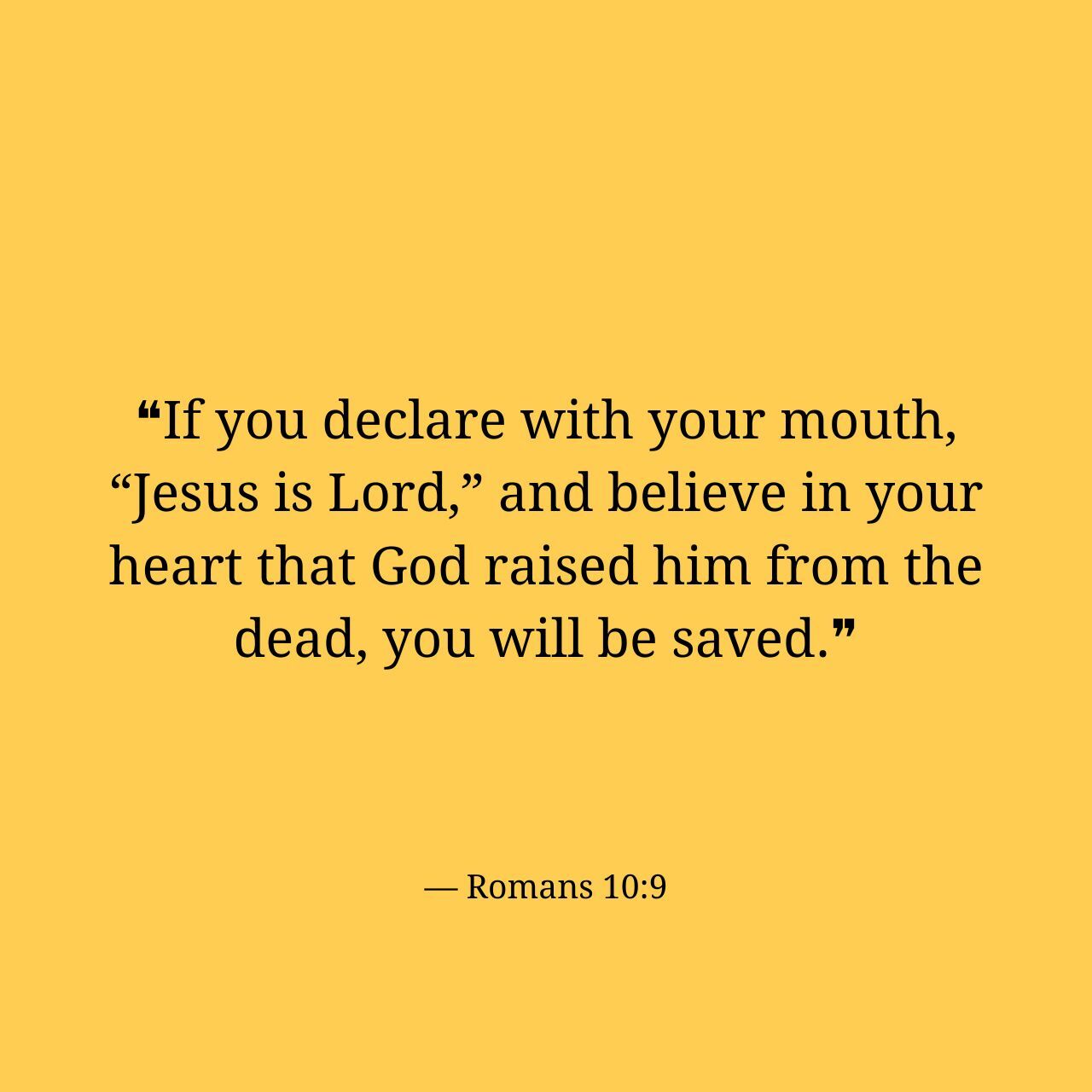 Verse of the Day: Romans 10:9