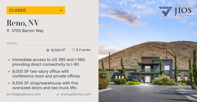 Jadian IOS buys 6.2 AC industrial service facility in Reno, NV | IOS List