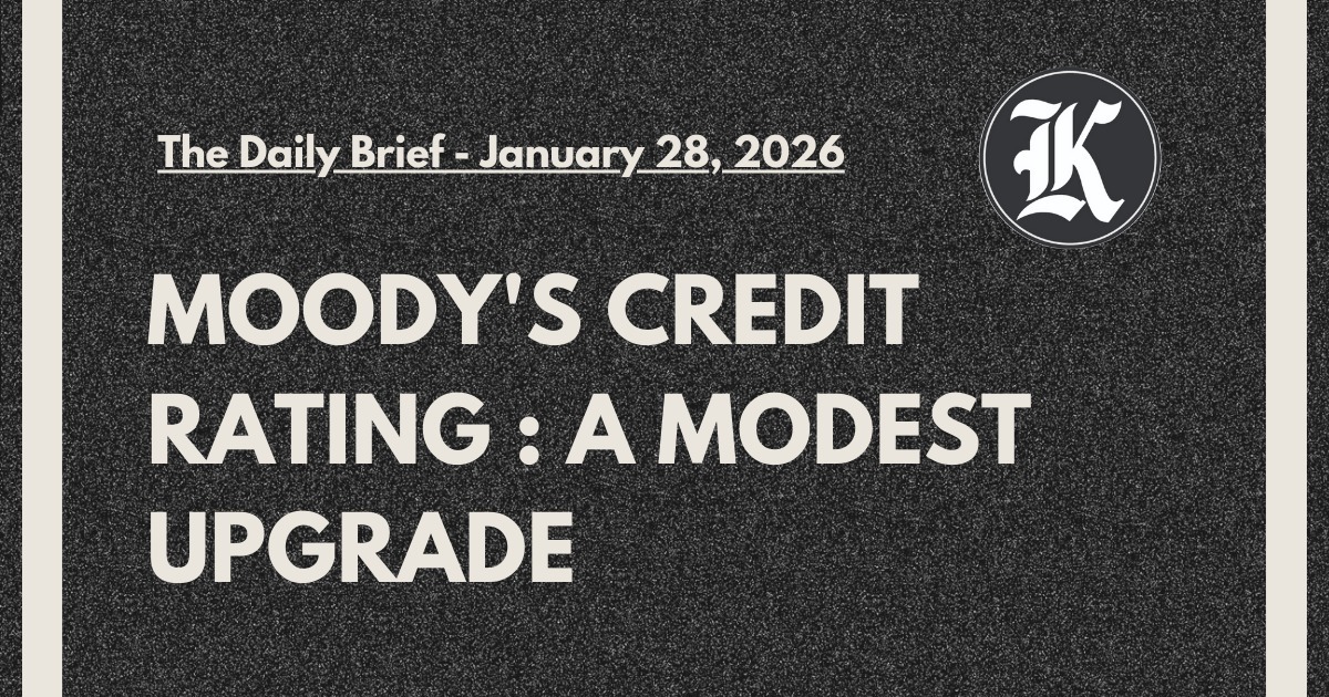 Moody's Credit Rating : A Modest Upgrade