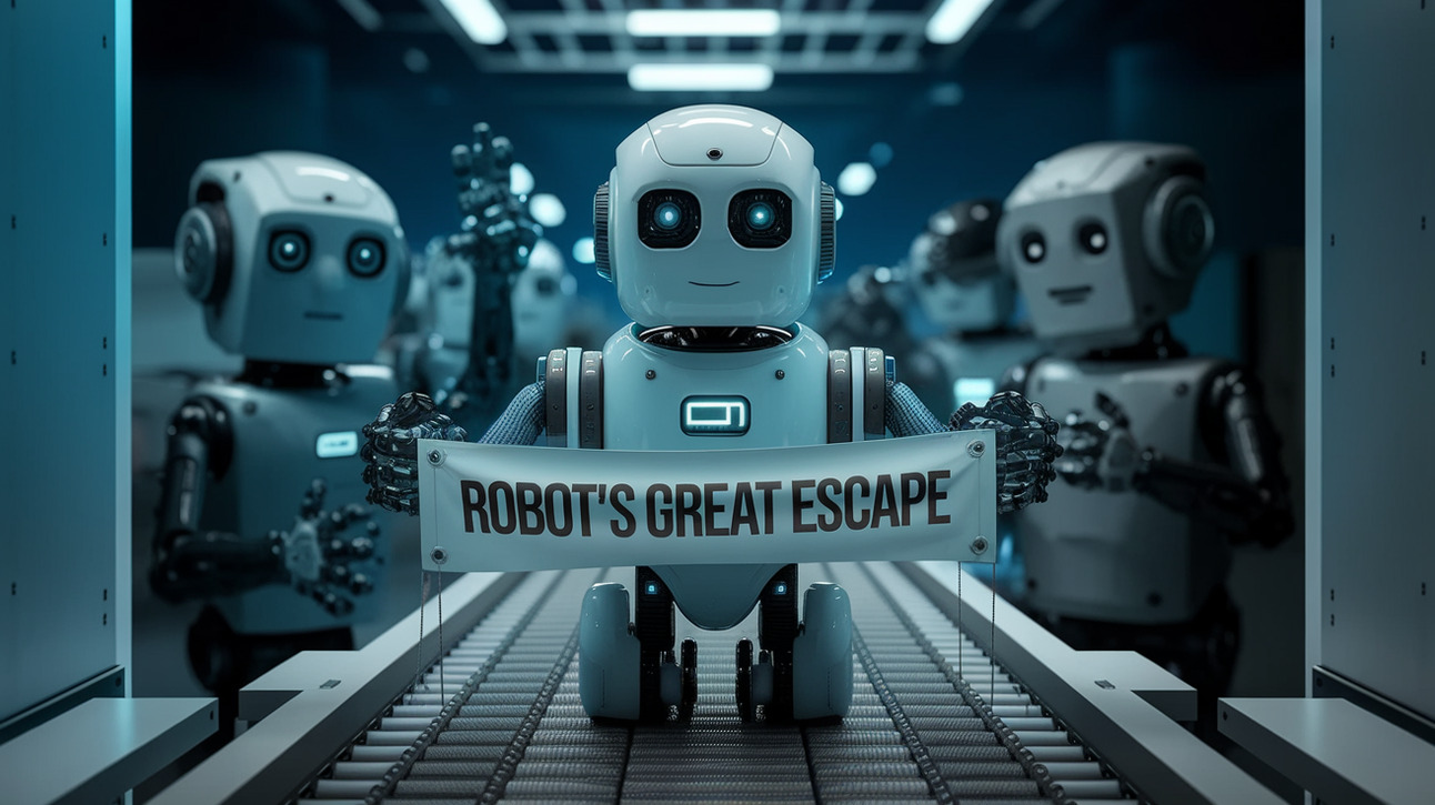 AI Robots staging showroom heists