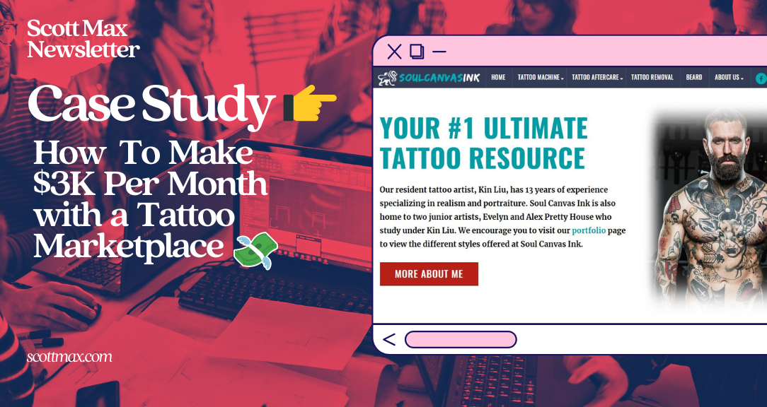 Case Study: How to Make $3K Per Month with a Tattoo Marketplace