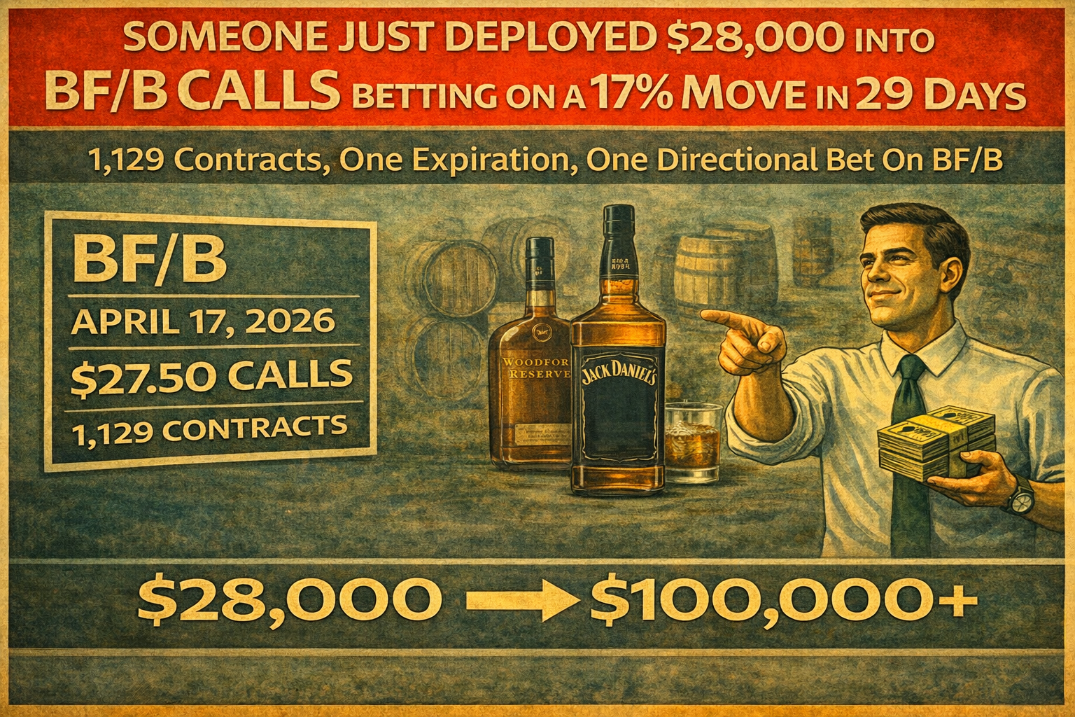Someone Just Deployed $28,000 Into BF/B Calls Betting on a 17% Move in ...