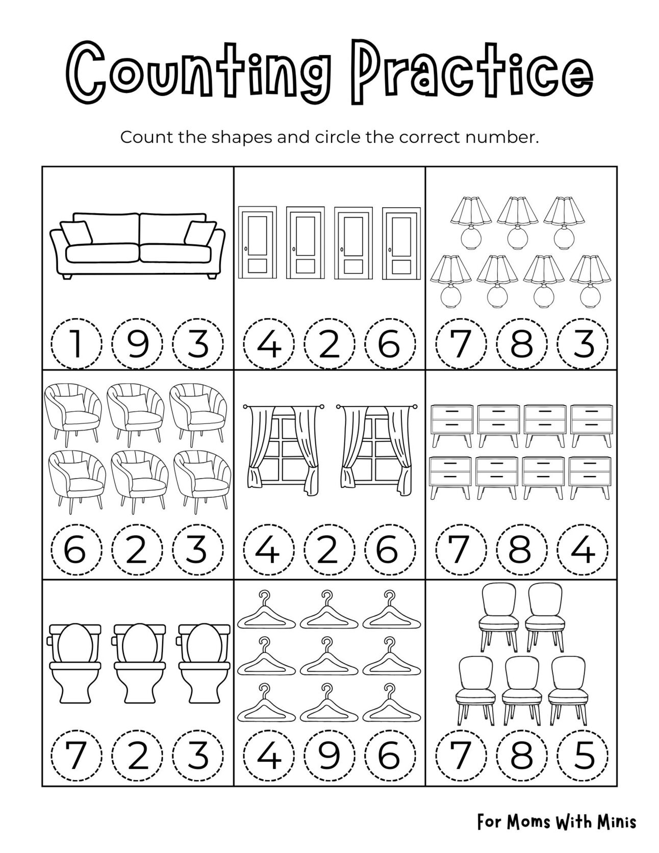 Parts of The House Counting Practice