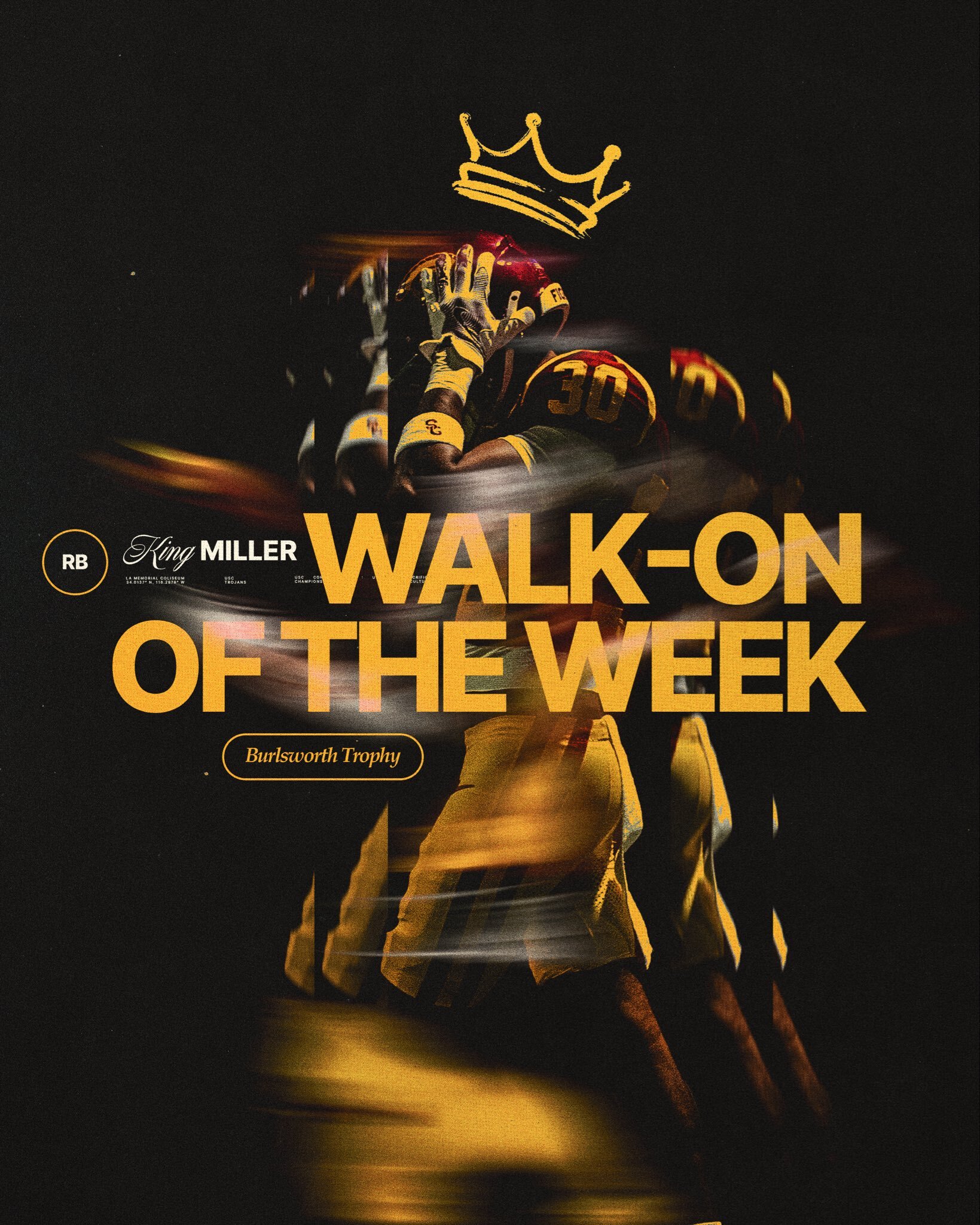 USC Trojan football King Miller earned two weekly honors after his 158 ...