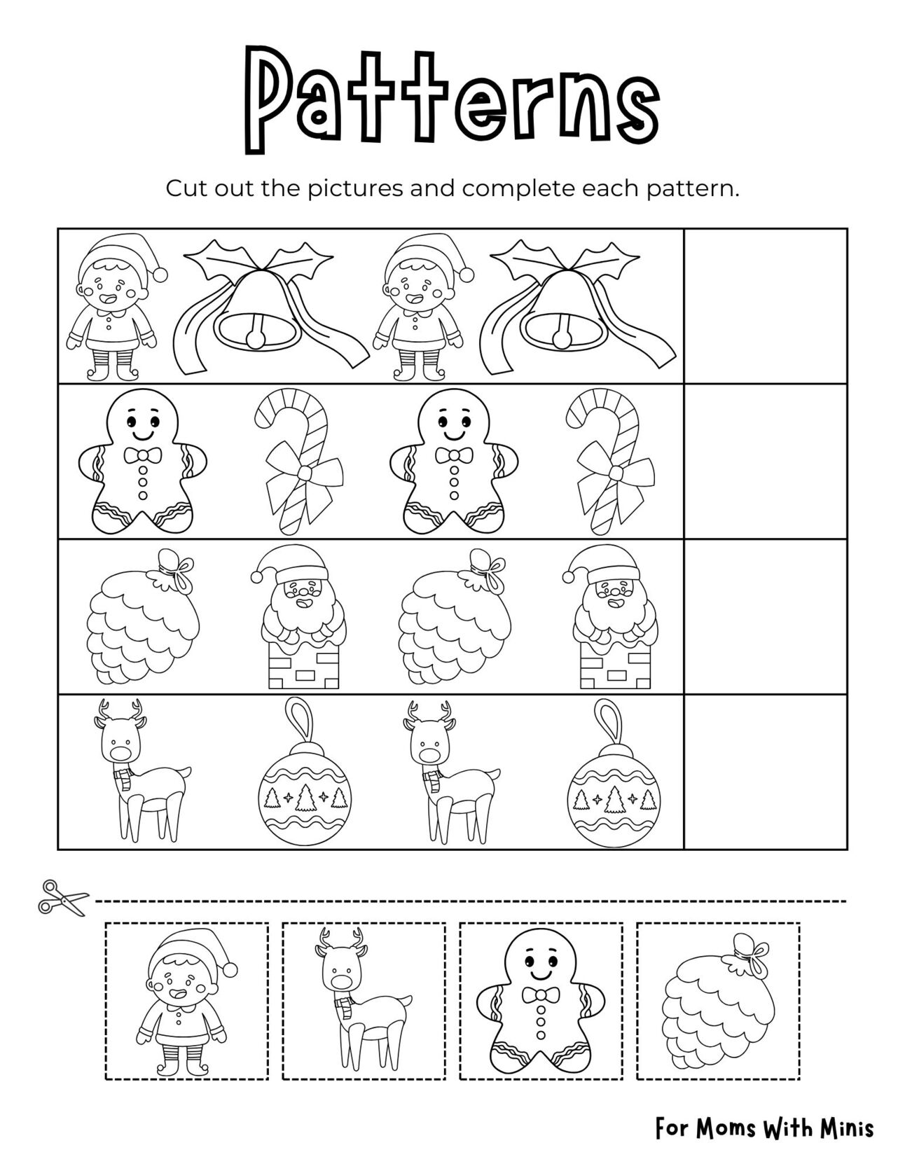🎀 Christmas Pattern Worksheet