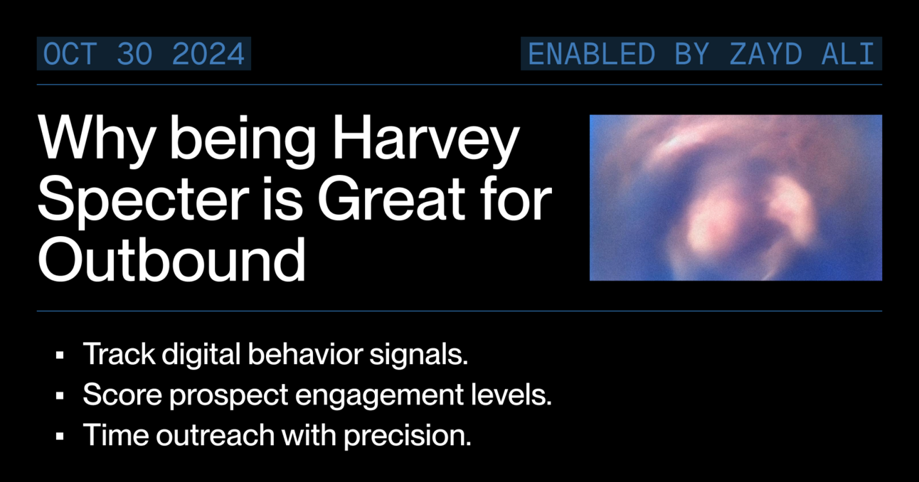 Why being Harvey Specter is Great for Outbound