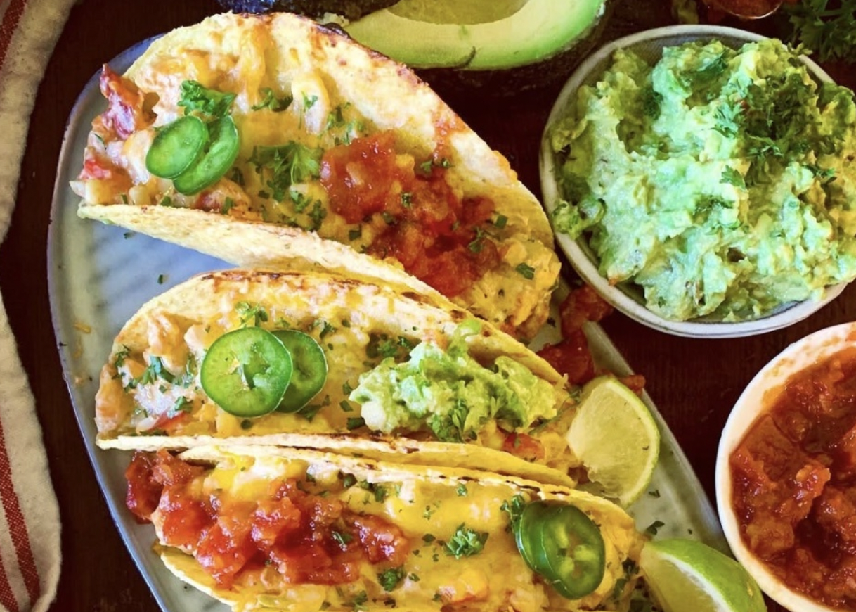Baked Stand Up Creamy Chicken Tacos (Web)