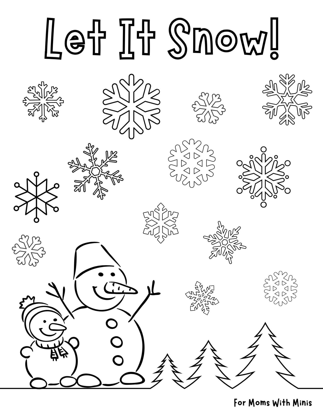 ️ Let It Snow Coloring Page