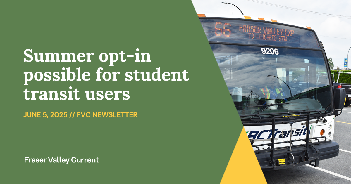 Thursday - June 5, 2025 - Summer opt-in possible for student transit users