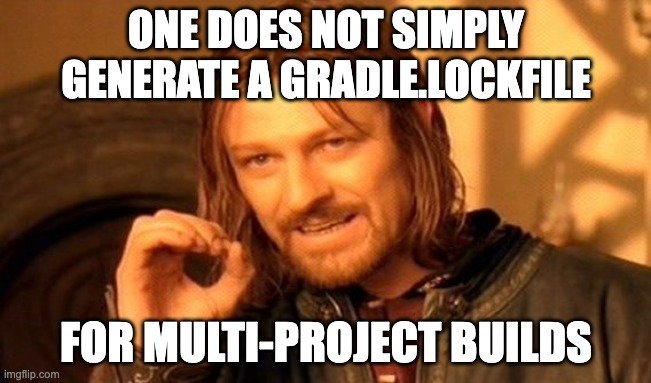 Gradle: Generating Multi-Project Lockfiles
