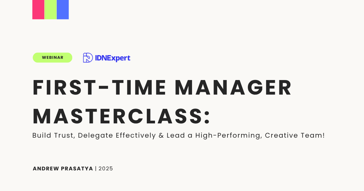 💌 [UNDANGAN] First-Time Manager Masterclass