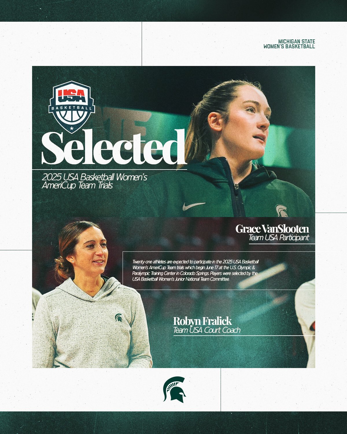 Michigan State Spartans Robyn Fralick and Grace VanSlooten are ...