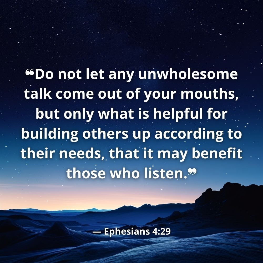 🙏 Verse of the Day: Ephesians 4:29