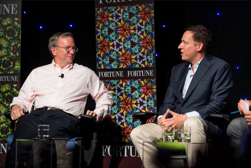 Peter Thiel and Eric Schmidt debate the stagnation of technology