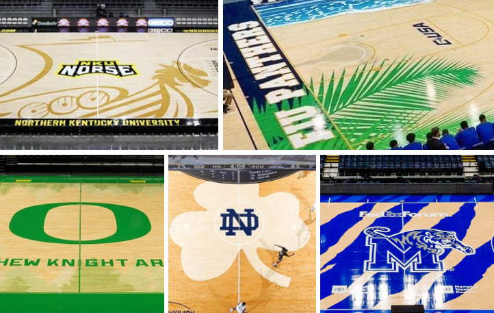 College hoops' best floor designs