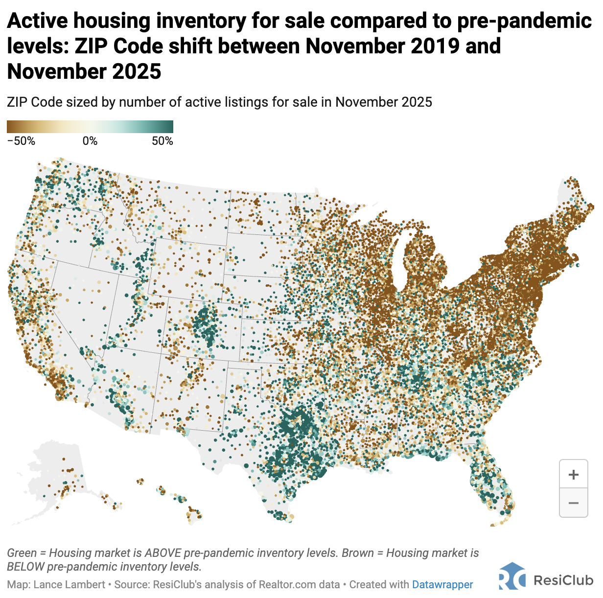 Monthly report: Housing market inventory dynamics in 800+ metros, 3,000 ...