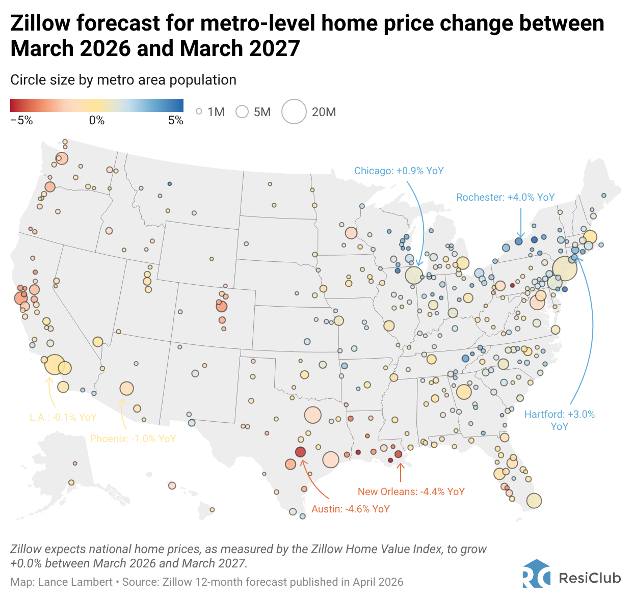 Zillow revises its home price forecast across over 400 housing markets ...