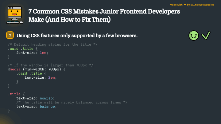 7 Common CSS Mistakes Junior Frontend Developers Make (And How to Fix Them)
