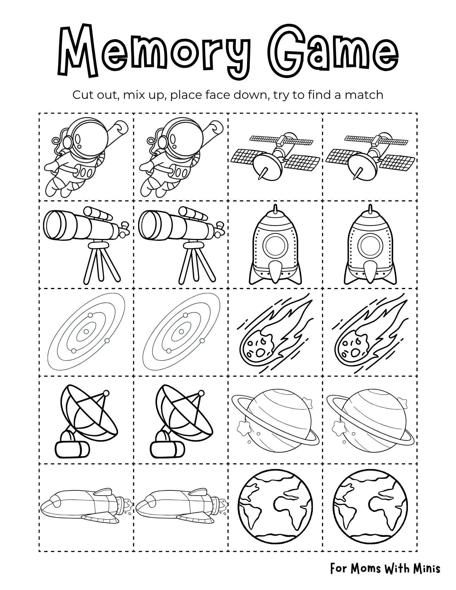 Space Themed Memory Game