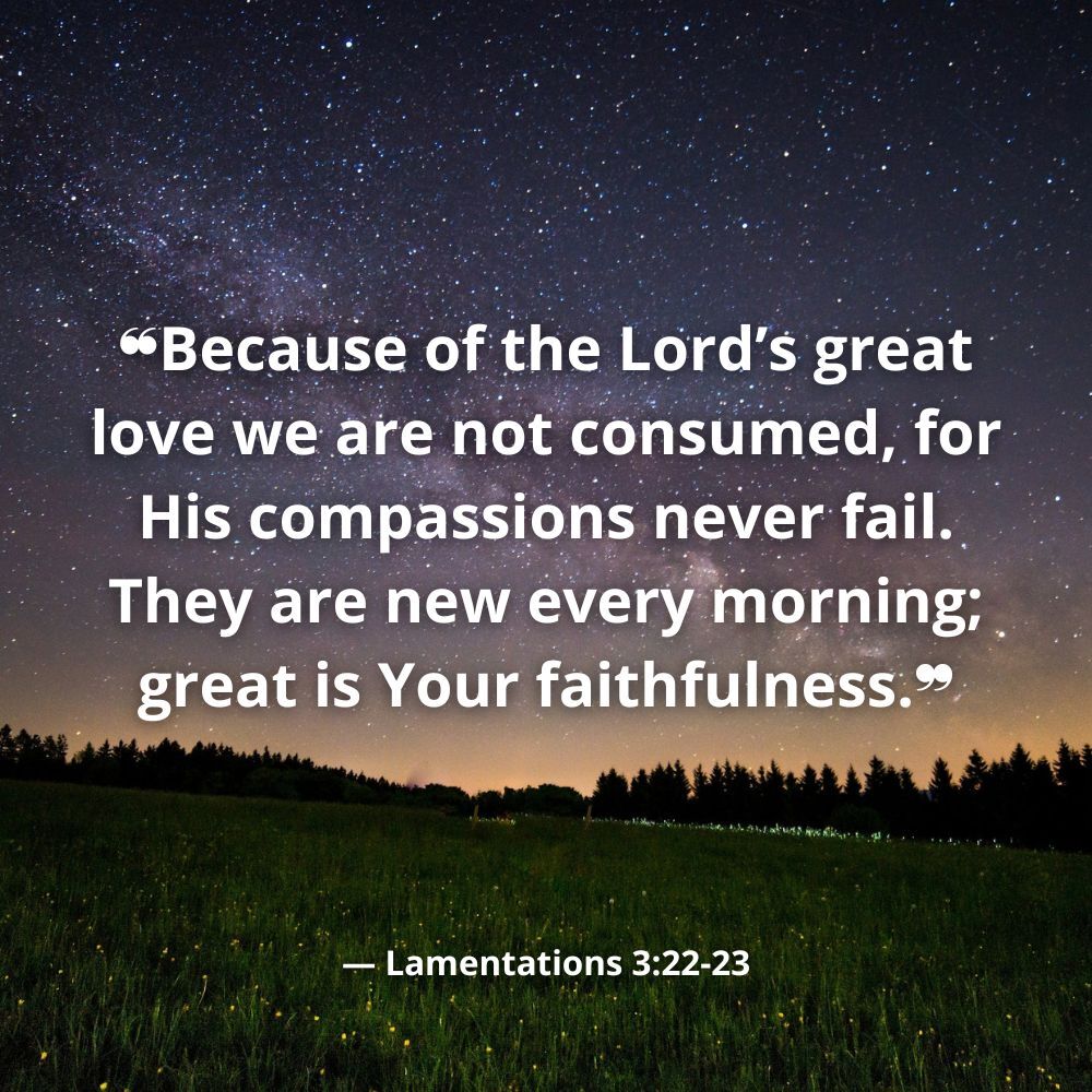 🙏 Verse of the Day: Lamentations 3:22-23