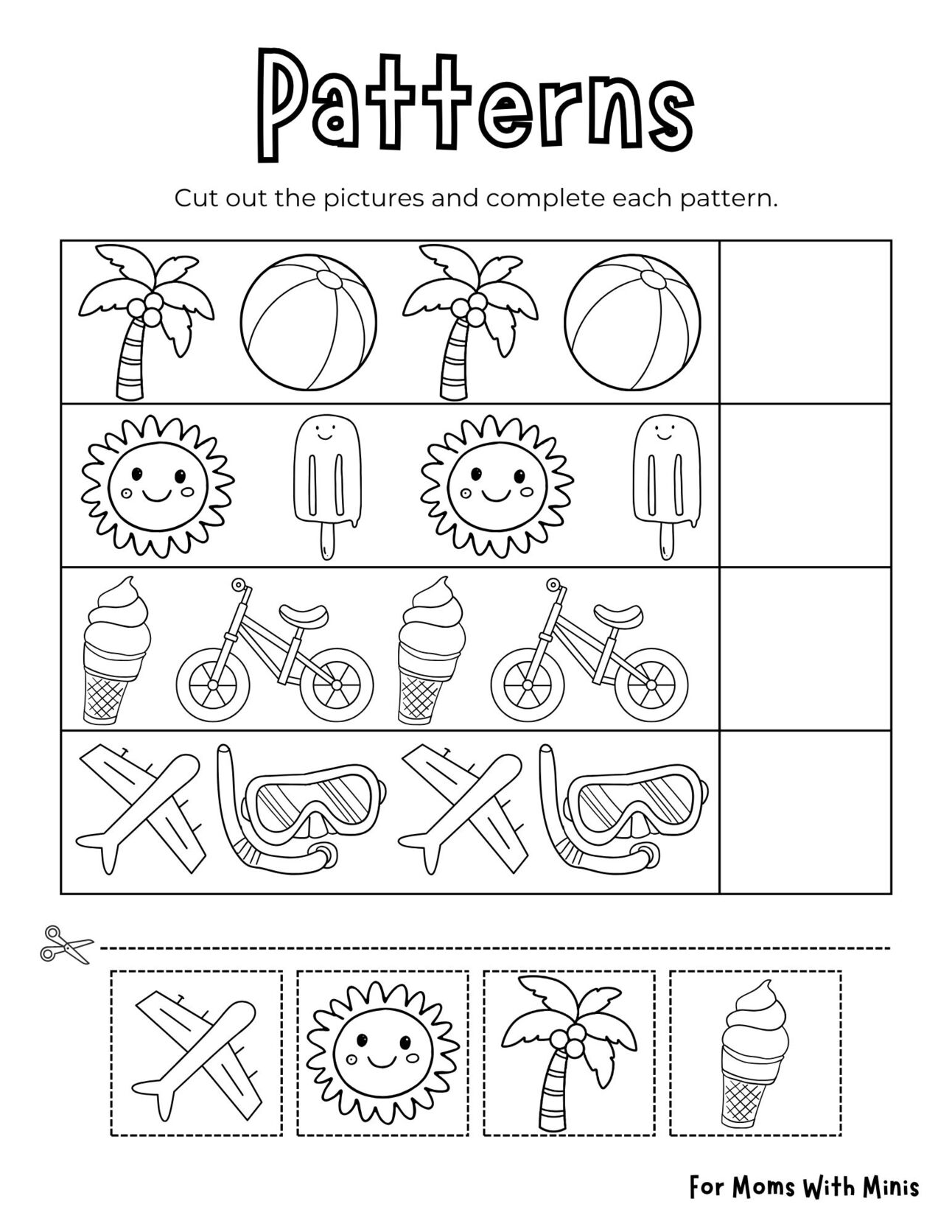 Summer Patterns Worksheet