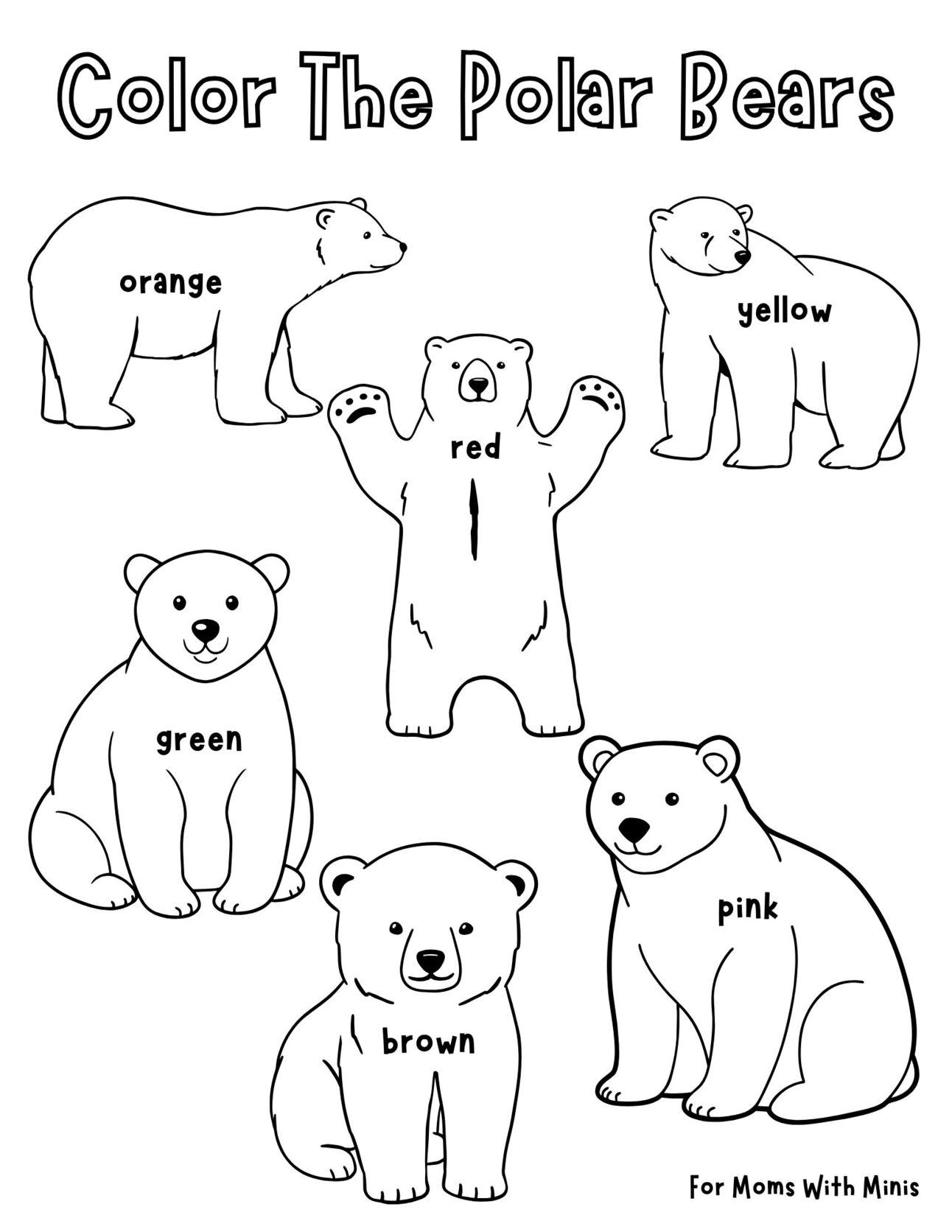 🐻‍ ️ Color The Polar Bears