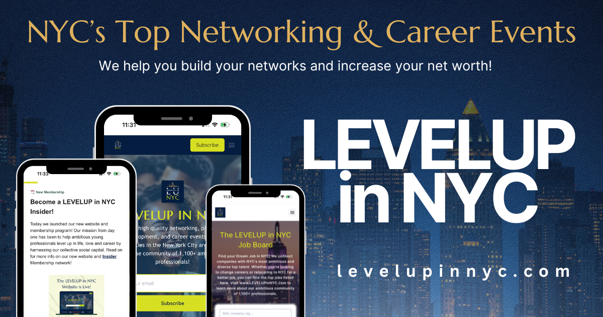 LEVELUP in NYC Weekly: NYC's Top Networking and Career Events (3.26.24)