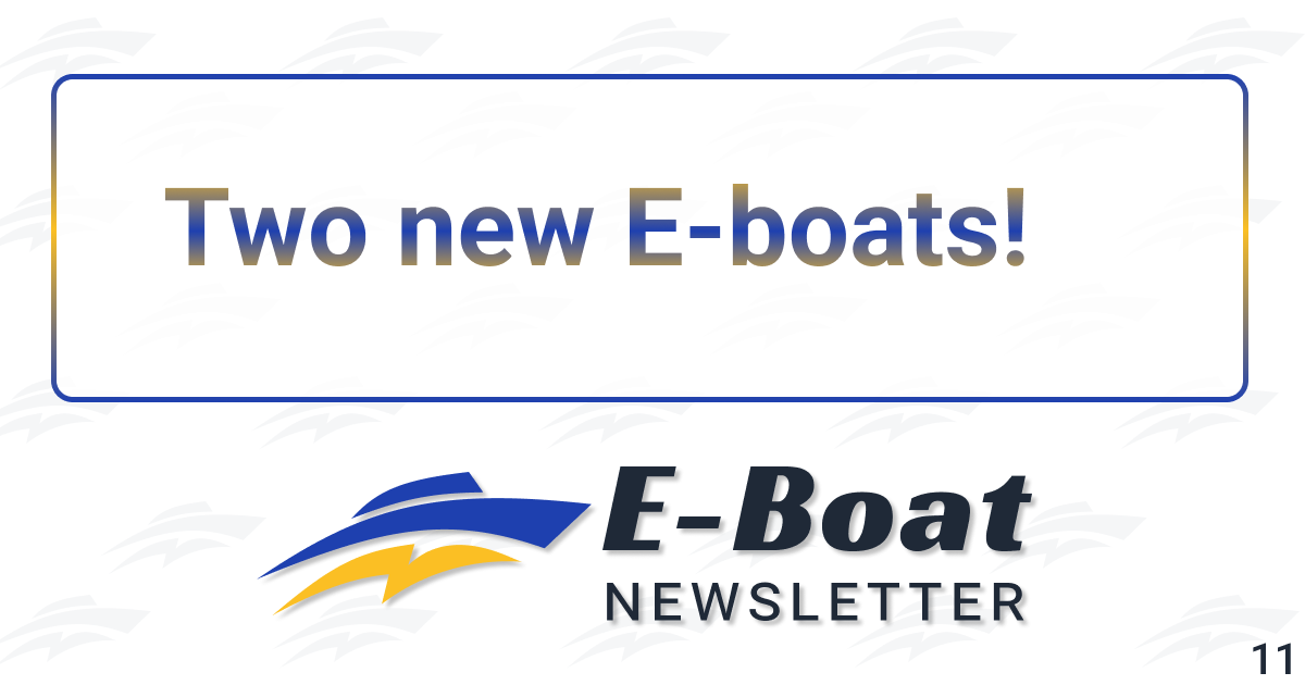 Two new e-boats!
