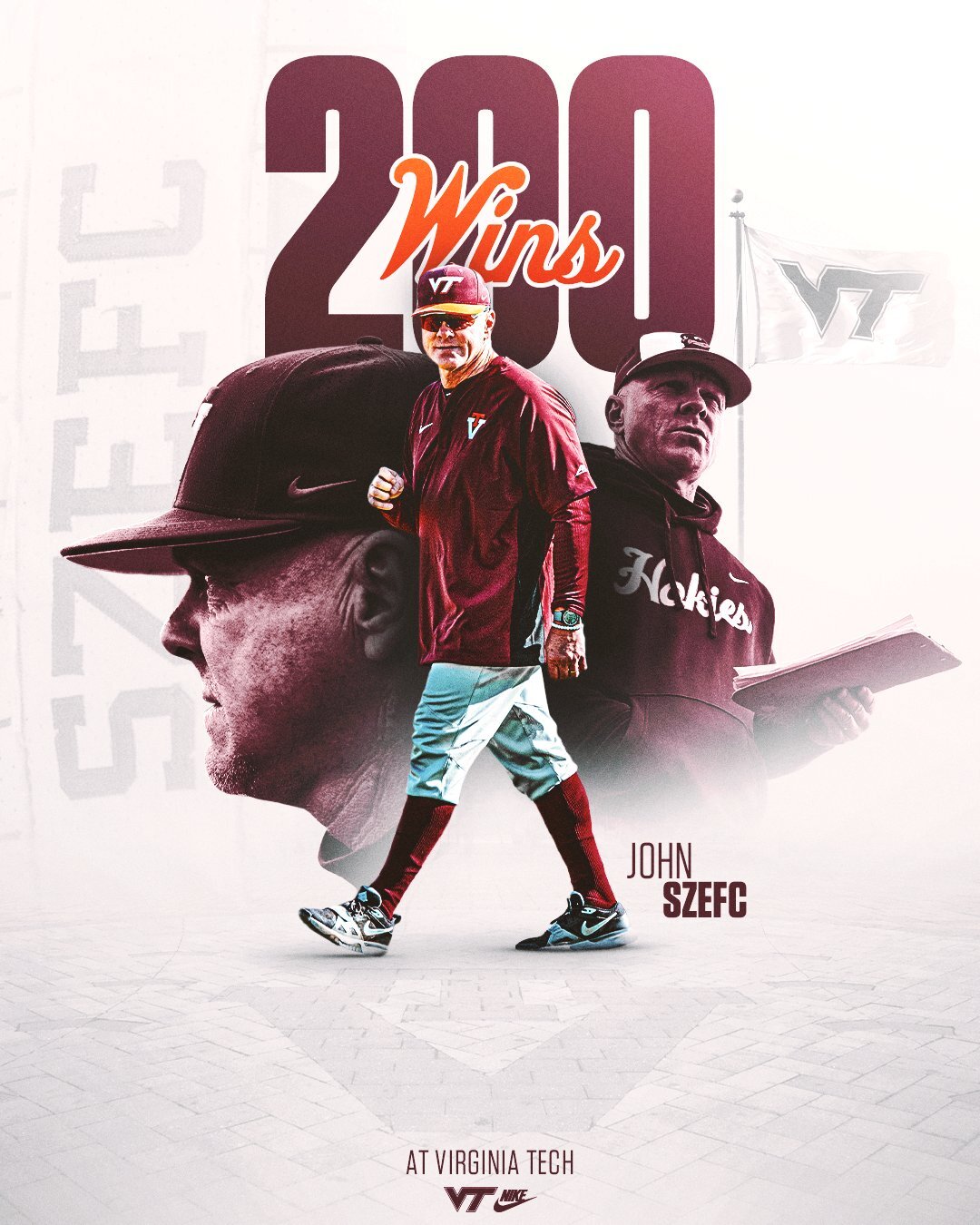 Virginia Tech Hokies Baseball coach John Szefc won his 200th game at ...