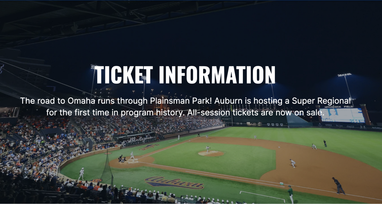 Auburn is hosting a Super Regional for the first time in program ...