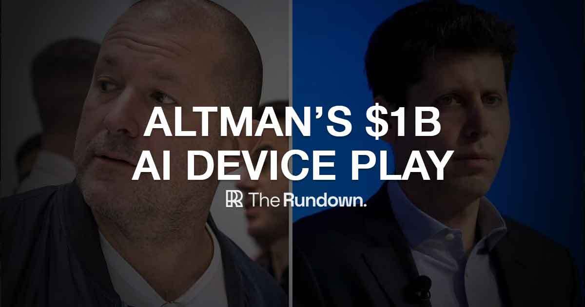 Sam Altmans' new $1B AI device