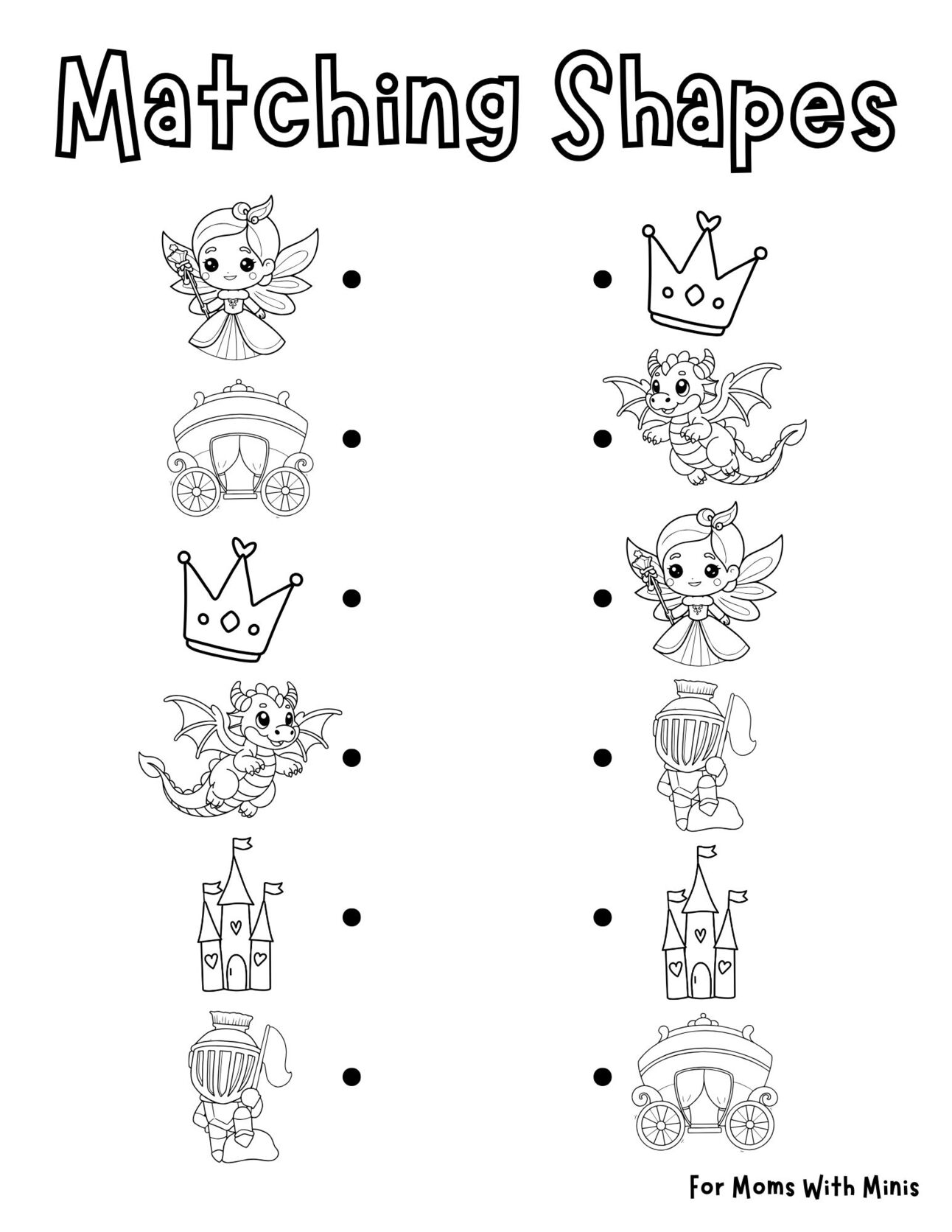Fairy Tale Matching Shapes