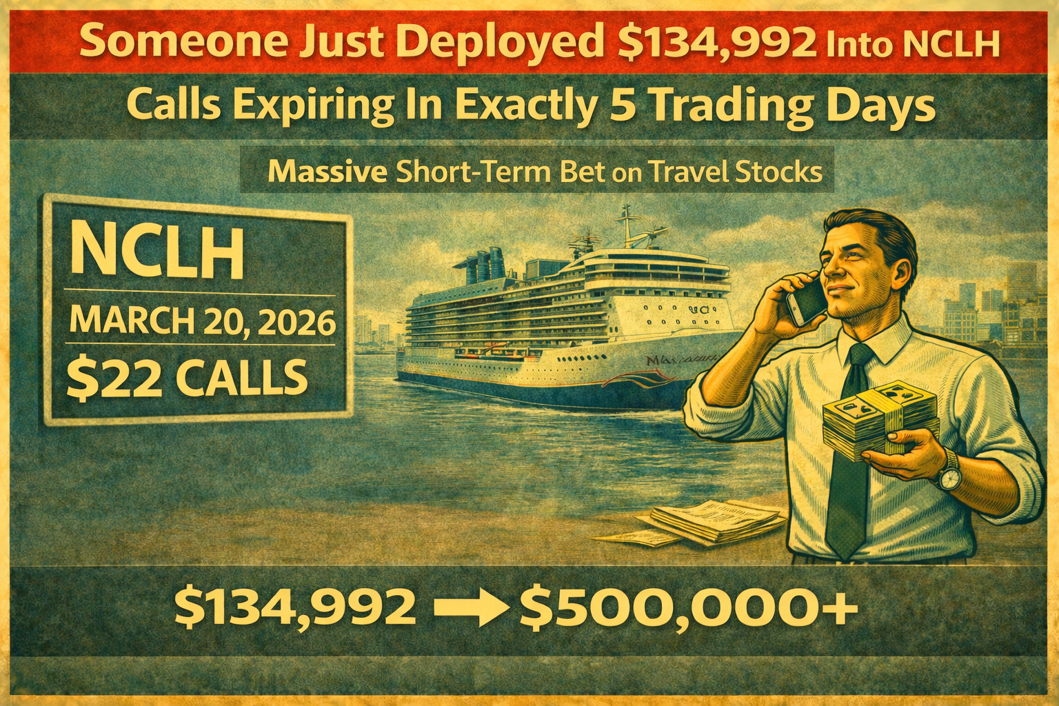 Someone Just Deployed $134,992 Into NCLH Calls Expiring In Exactly 5 ...